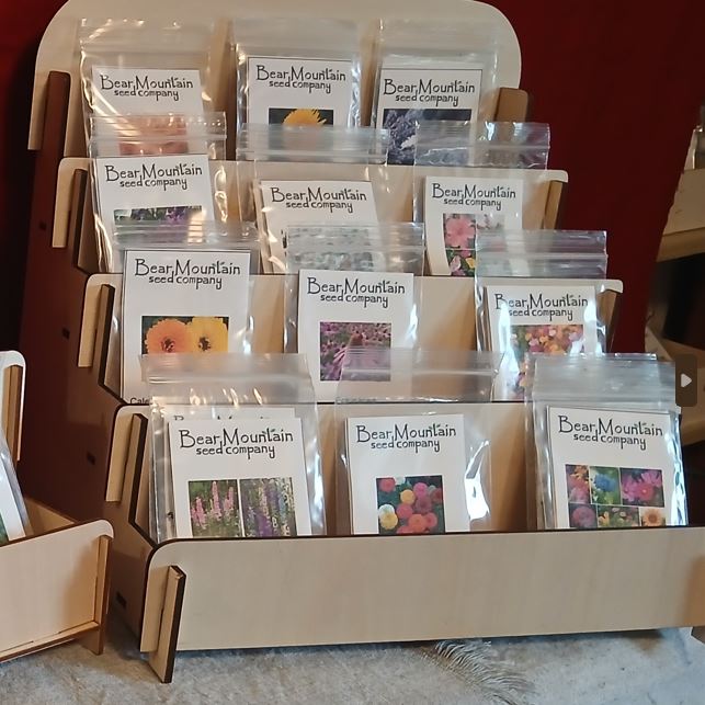 Seed Display Shelf | Bear Mountain Seed Company